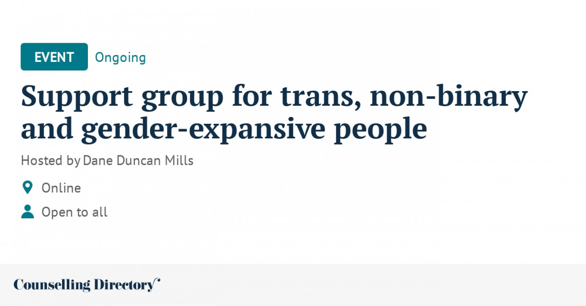 Support group for trans, non-binary and gender-expansive peo ...
