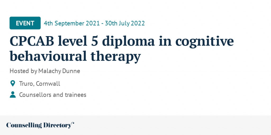 CPCAB level 5 diploma in cognitive behavioural therapy - Counselling ...