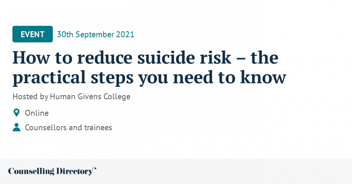 How to reduce suicide risk – the practical steps you need to ...