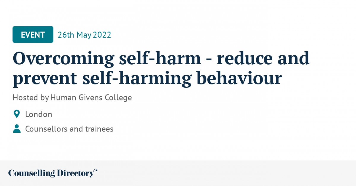 Overcoming self-harm - reduce and prevent self-harming behav ...