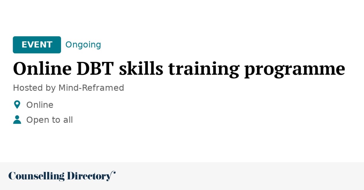 Online DBT skills training programme - Counselling Directory