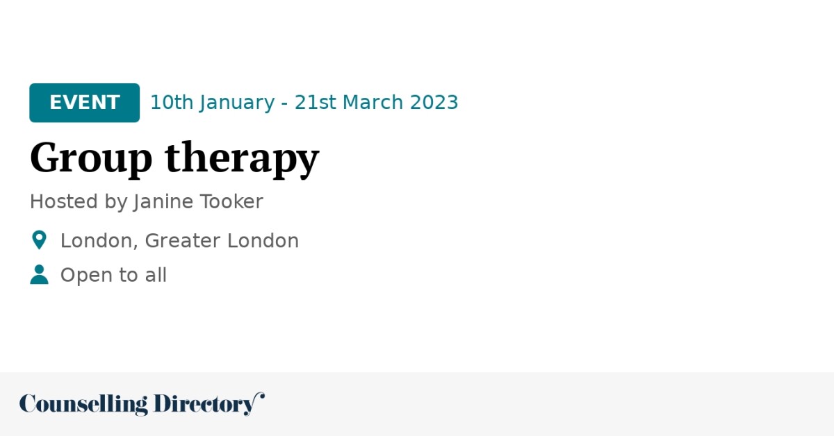 Group therapy - Counselling Directory