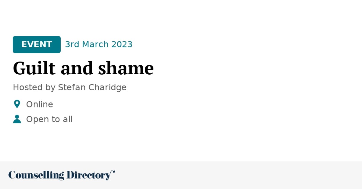 Guilt And Shame Counselling Directory 0403