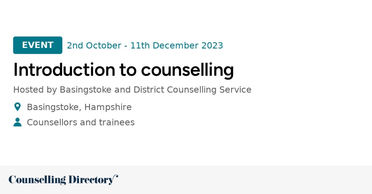 Introduction to counselling - Counselling Directory