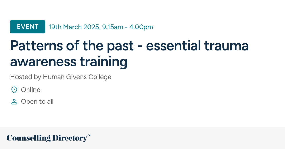 Patterns of the past - essential trauma awareness training ...