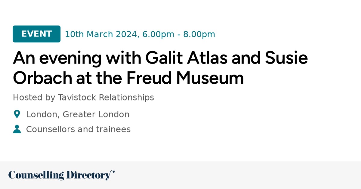 An evening with Galit Atlas and Susie Orbach at the Freud Mu ...