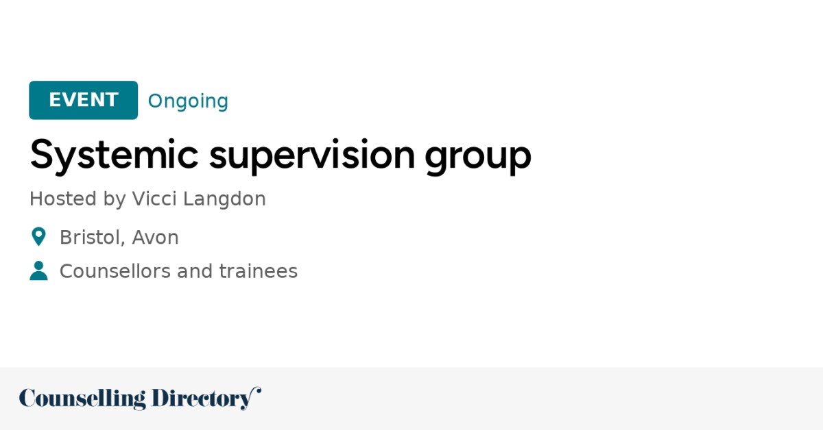 Systemic supervision group - Counselling Directory