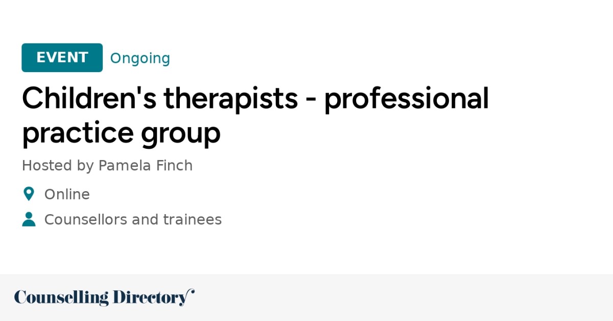 Children's therapists - professional practice group - Counselling Directory