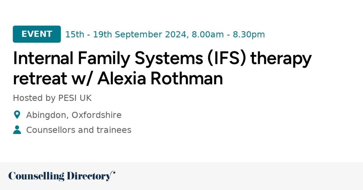 Internal Family Systems (IFS) therapy retreat w/ Alexia Roth ...