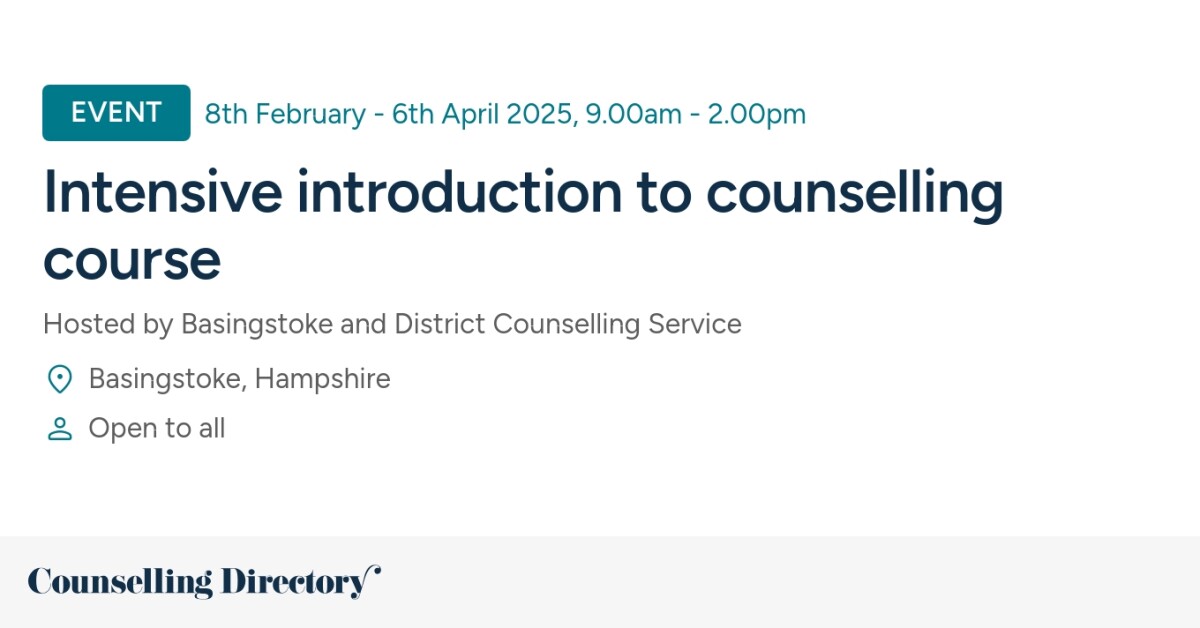 Intensive introduction to counselling course - Counselling Directory