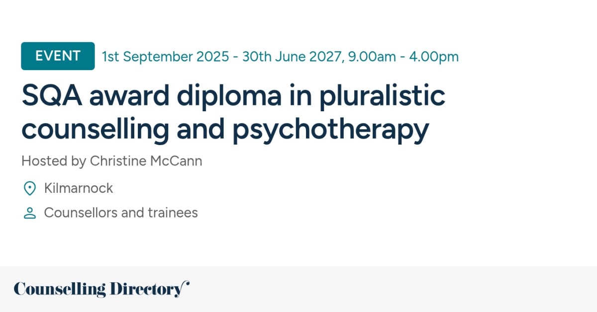 SQA award diploma in pluralistic counselling and psychothera ...