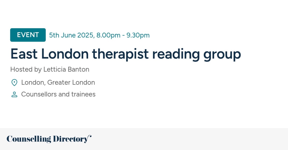 East London therapist reading group - Counselling Directory
