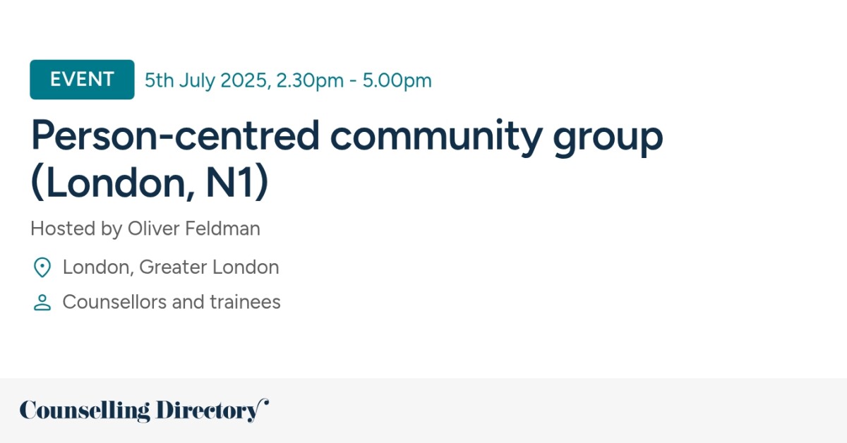 Person-centred community group (London, N1) - Counselling Directory