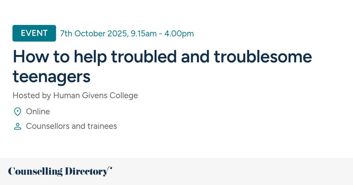 How to help troubled and troublesome teenagers - Counselling Directory