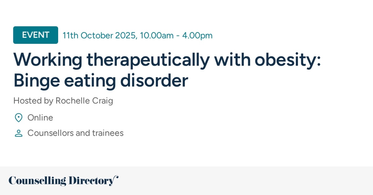 Working therapeutically with obesity: Binge eating disorder ...