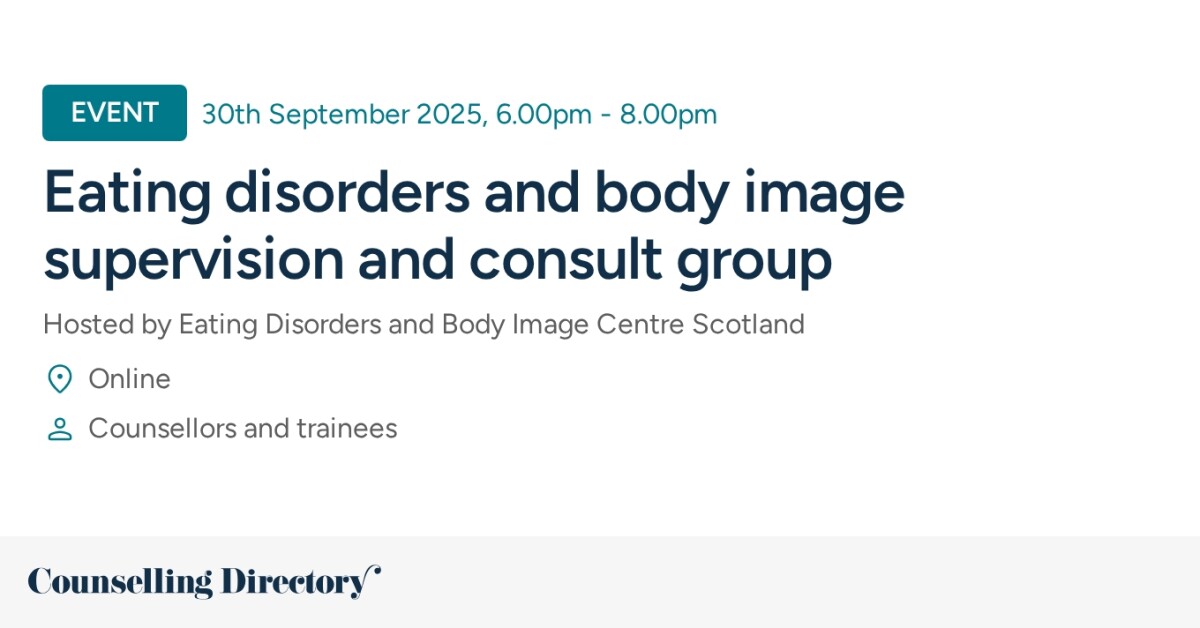 Eating disorders and body image supervision and consult grou ...