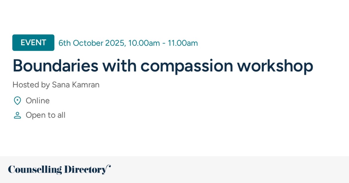 Boundaries with compassion workshop - Counselling Directory