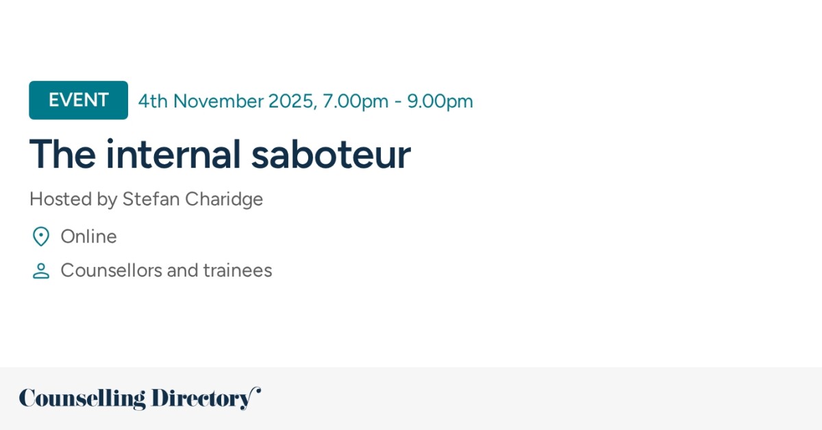 The internal saboteur - Counselling Directory