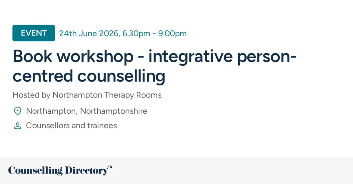 Book workshop - integrative person-centred counselling - Counselling ...