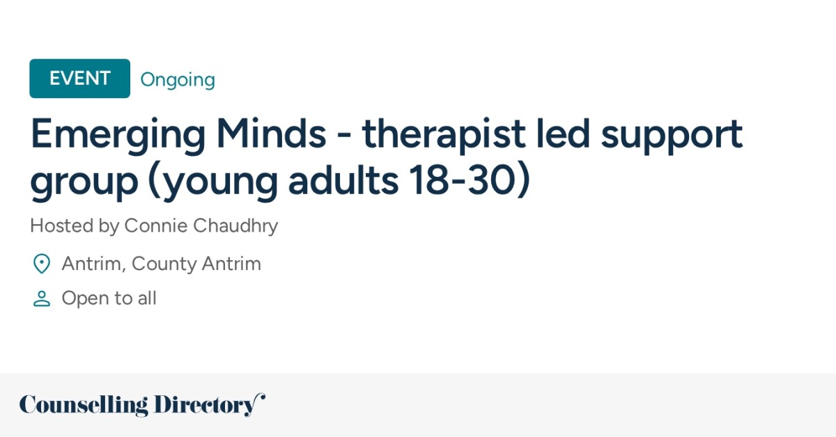 Emerging Minds - therapist led support group (young adults 1 ...