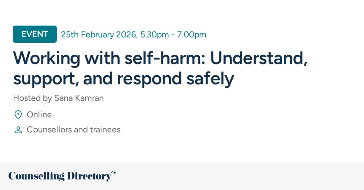 Working with self-harm: Understand, support, and respond saf ...