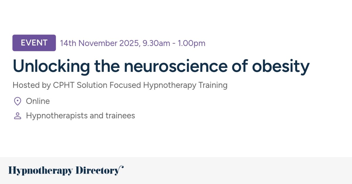 Unlocking the neuroscience of obesity - Hypnotherapy Directory