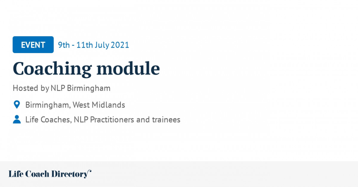 Coaching module - Life Coach Directory