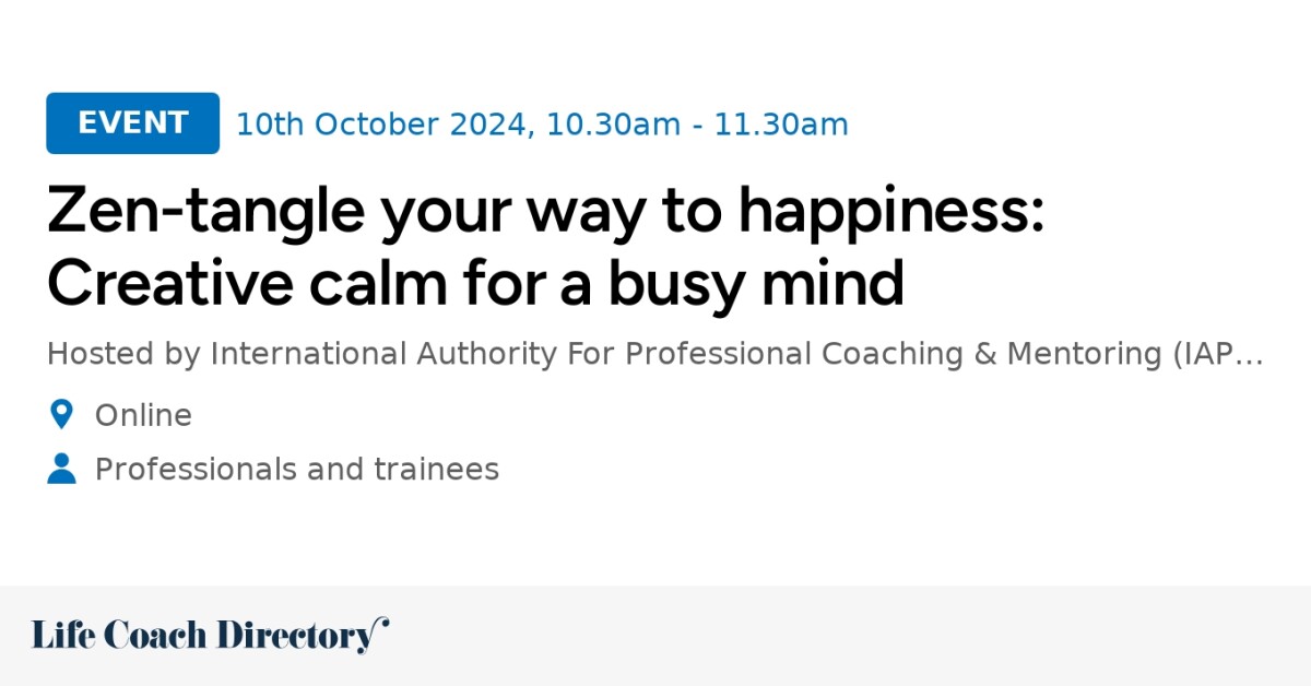Zen-tangle your way to happiness: Creative calm for a busy m... - Life ...